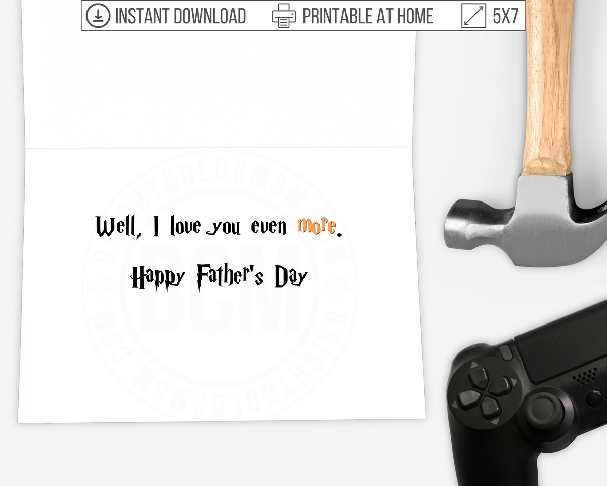 Printable Harry Potter Father's Day Card Featuring Dobby – Bright Color ...