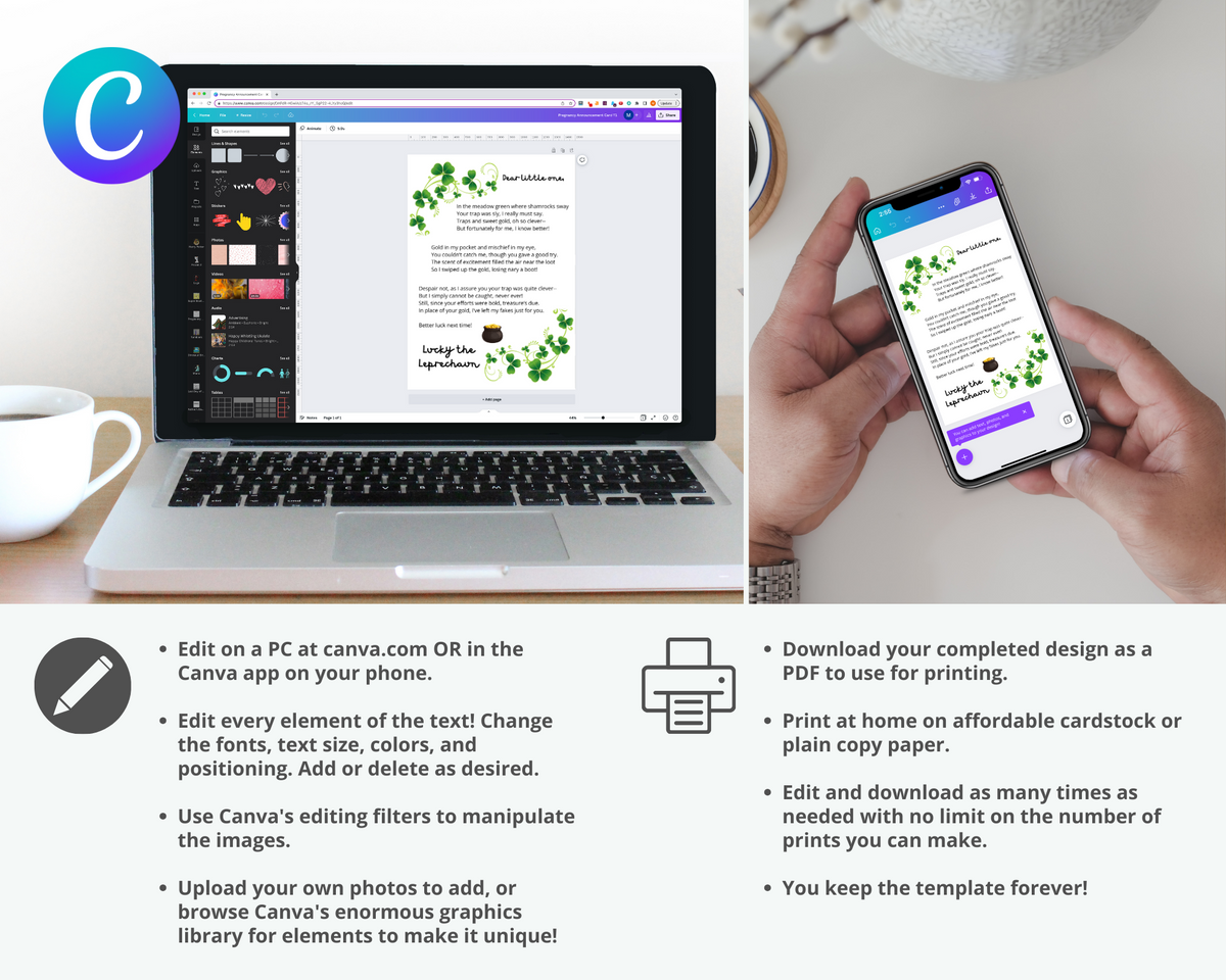 Printable Leprechaun Trap Poem – Bright Color Mom Shop